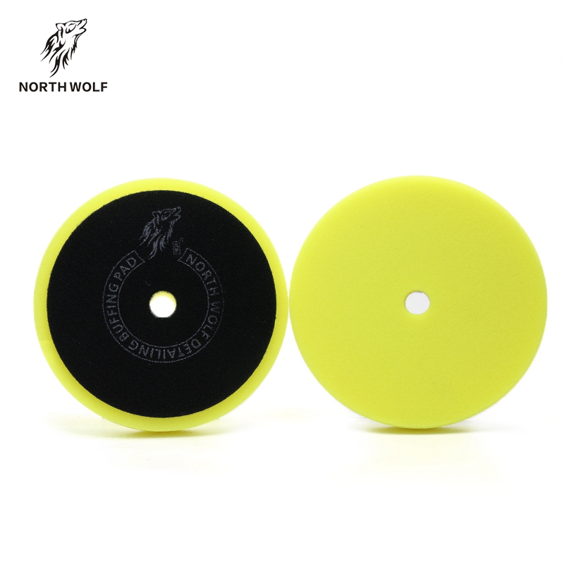 China 6″ Yellow medium cut convex velcro pad factory and manufacturers ...